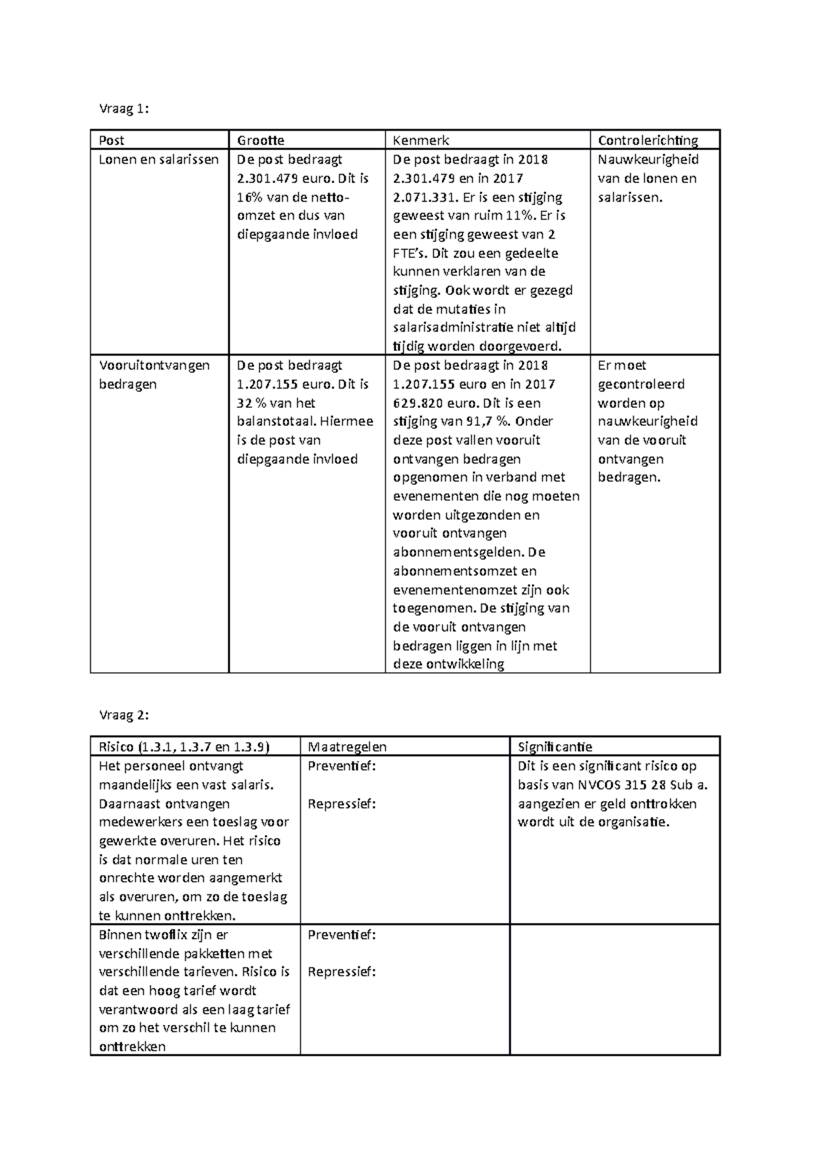 Training 7 - .adfadsfadsfsaddsfsdf - Vraag 1: Post Grootte Kenmerk ...