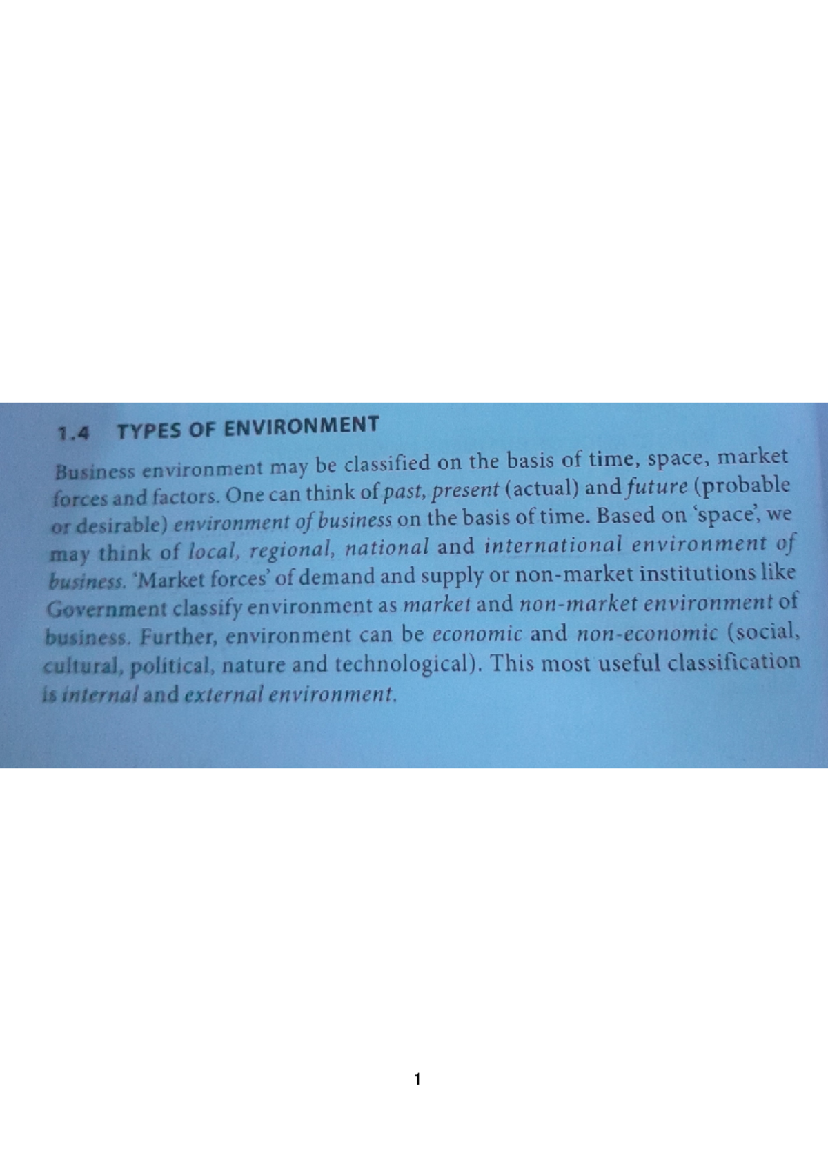 Business Environment unit 1 - BBA - Studocu