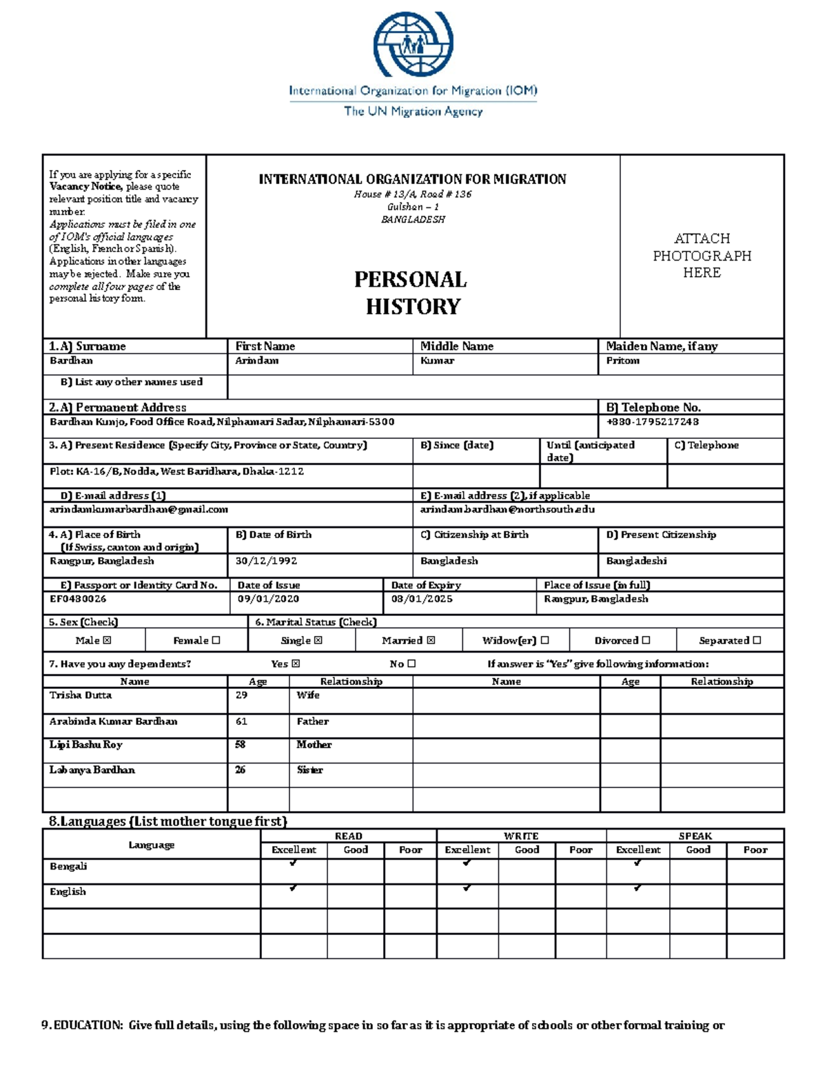 Personal-History-Form-1 - If you are applying for a specific Vacancy ...
