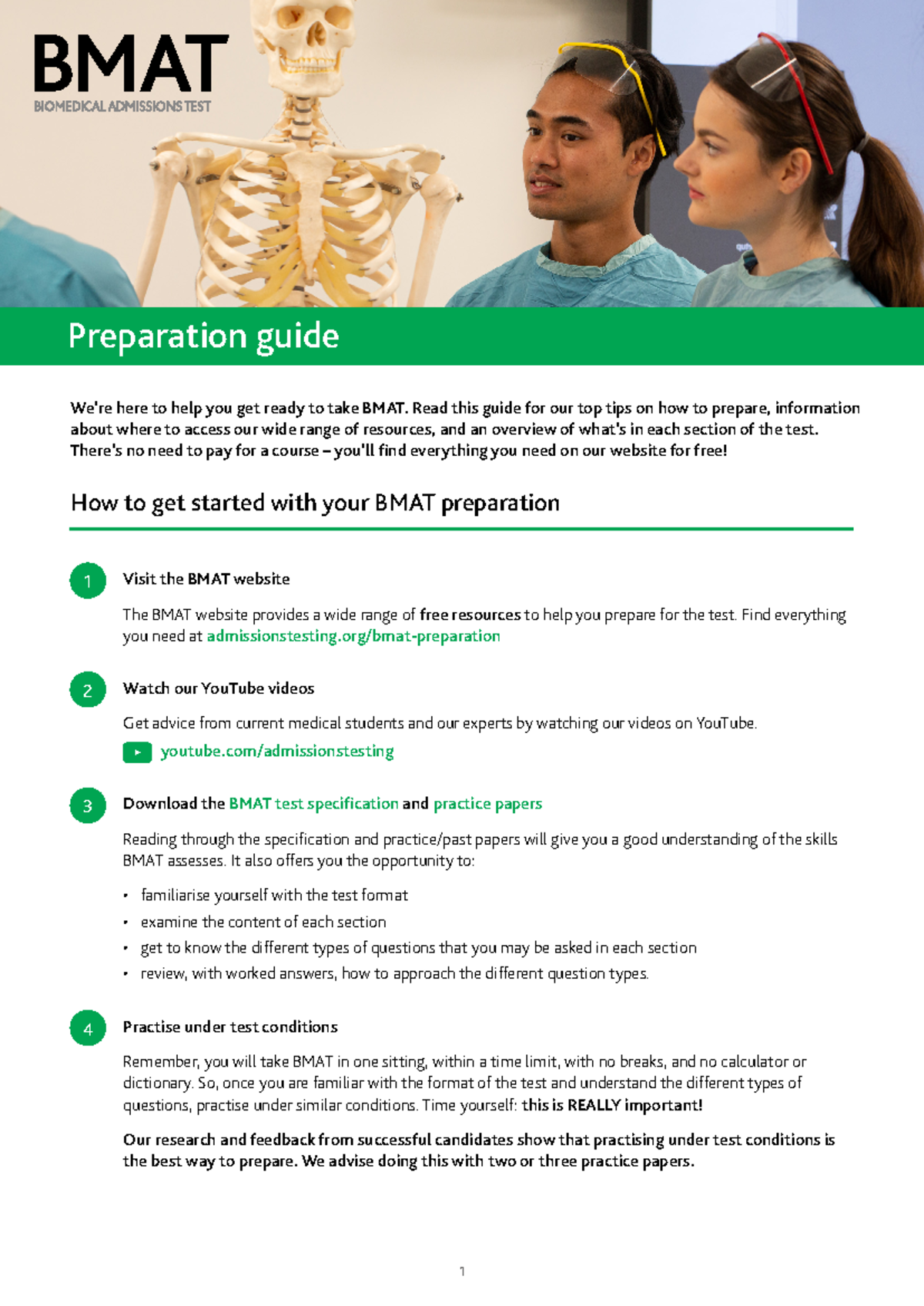 238518 bmat preparation guide - We’re here to help you get ready to take BMAT. Read this guide ...