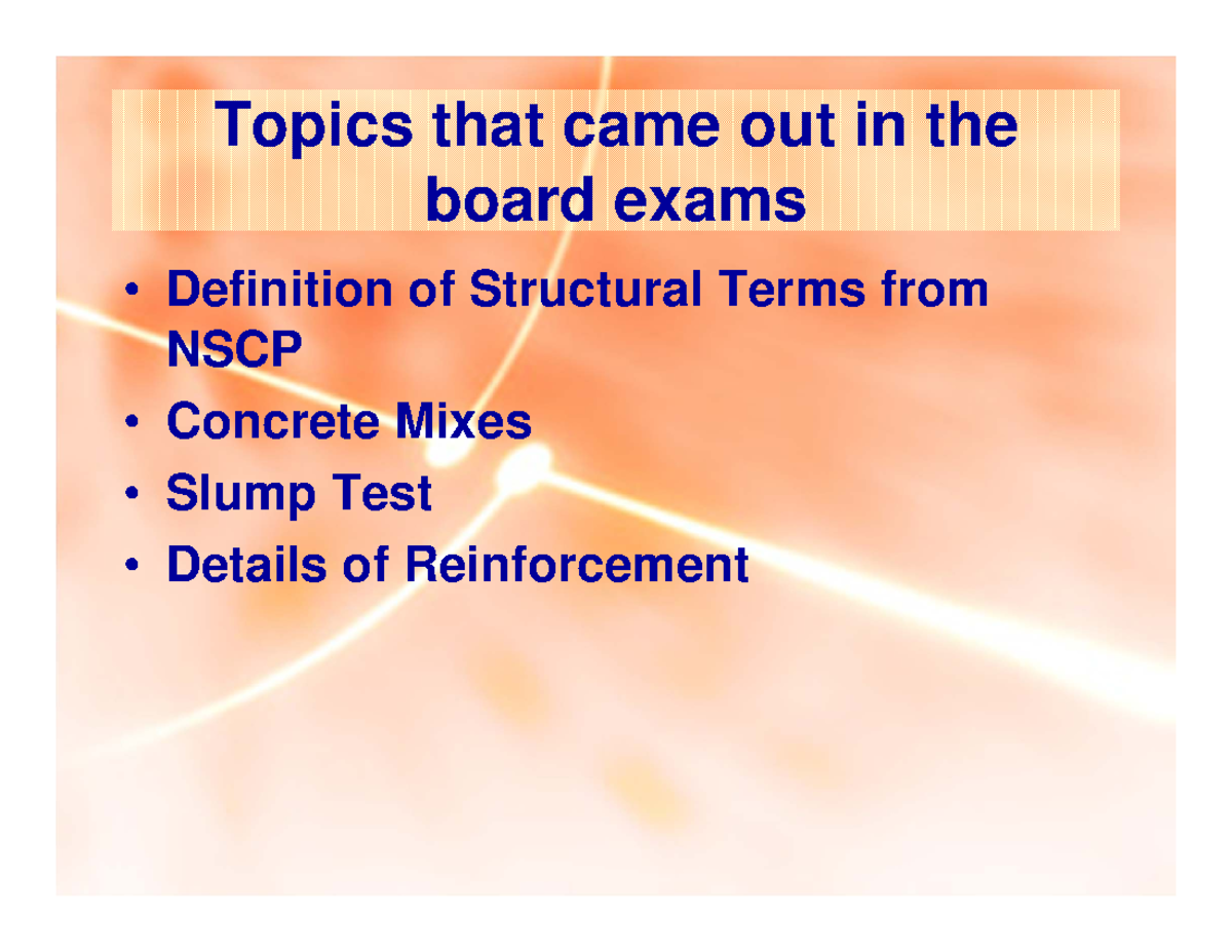 Structural Lecture 01 - Topics that came out in the board exams ...