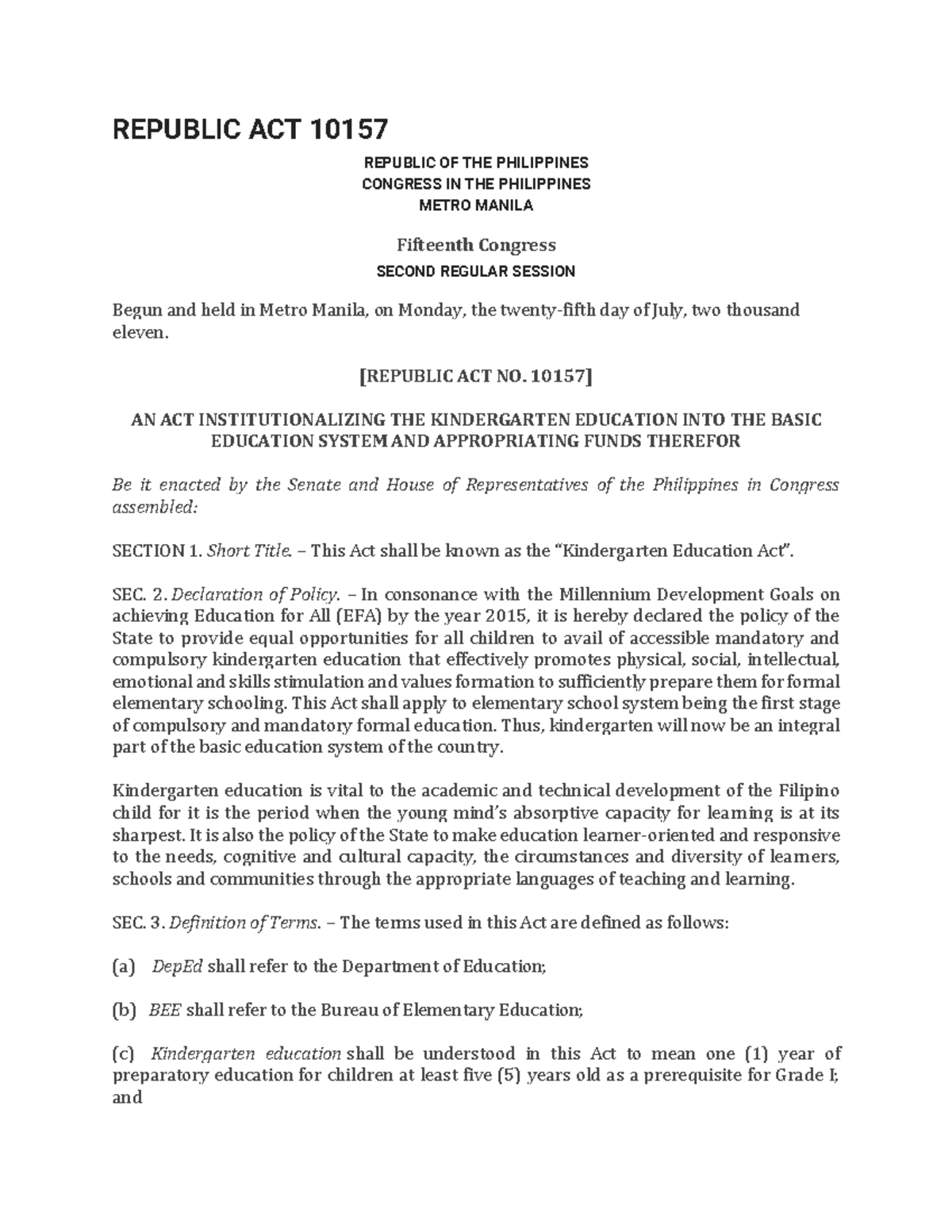 Legal- Basis - Lecture Notes in MTB - REPUBLIC ACT 10157 REPUBLIC OF ...