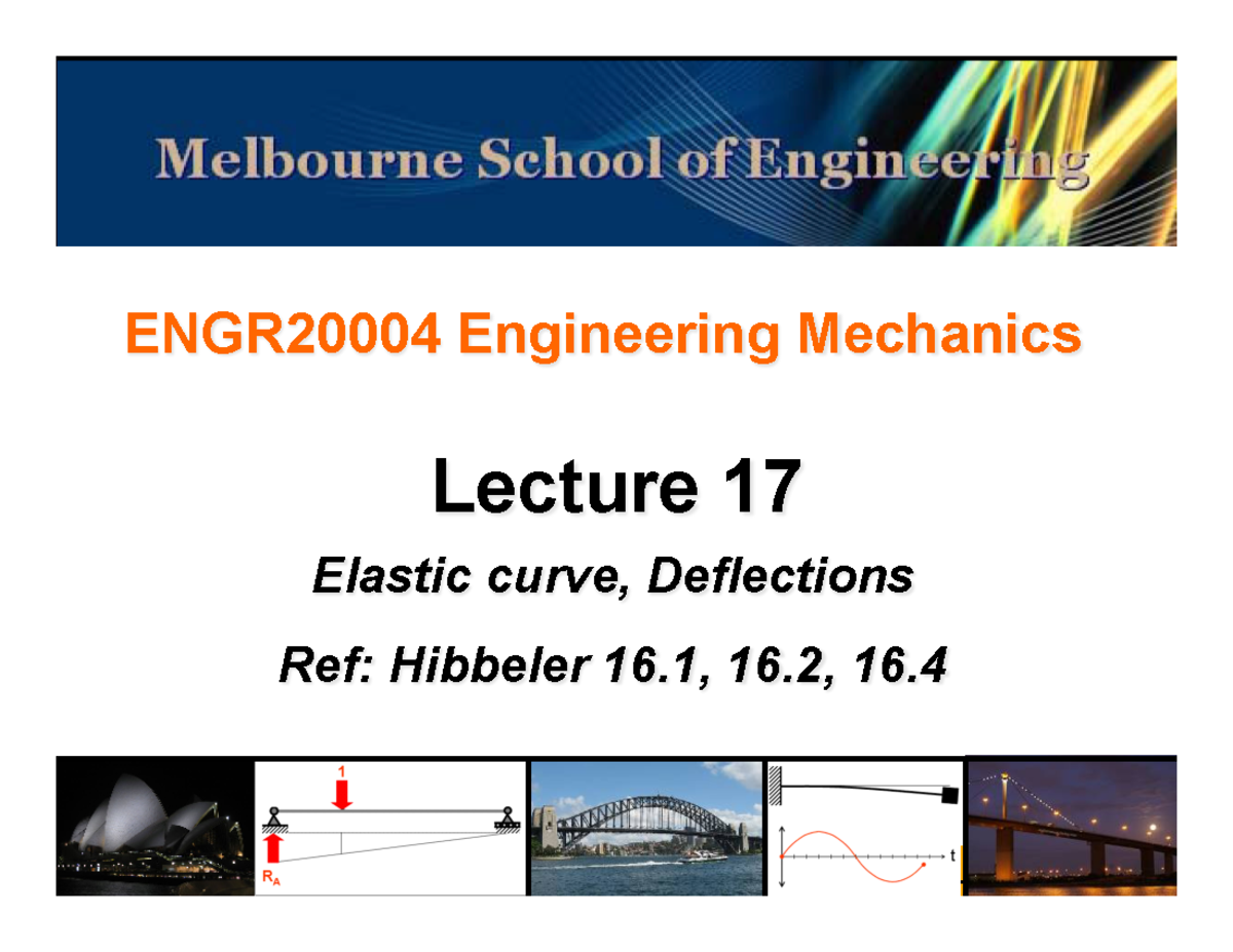 Eng mech lecture 17 - 436-291 Engineering Mechanics Lecture L17 - 1 ...
