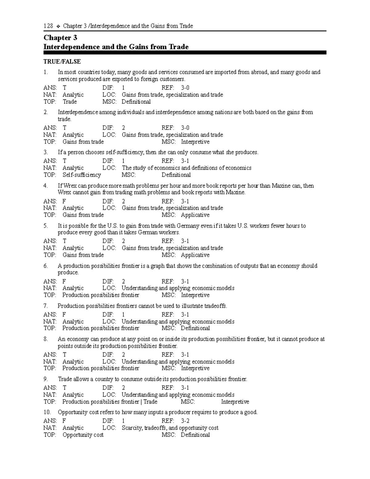 Chapter 3 - Questions and solutions to solve. Material for practice ...
