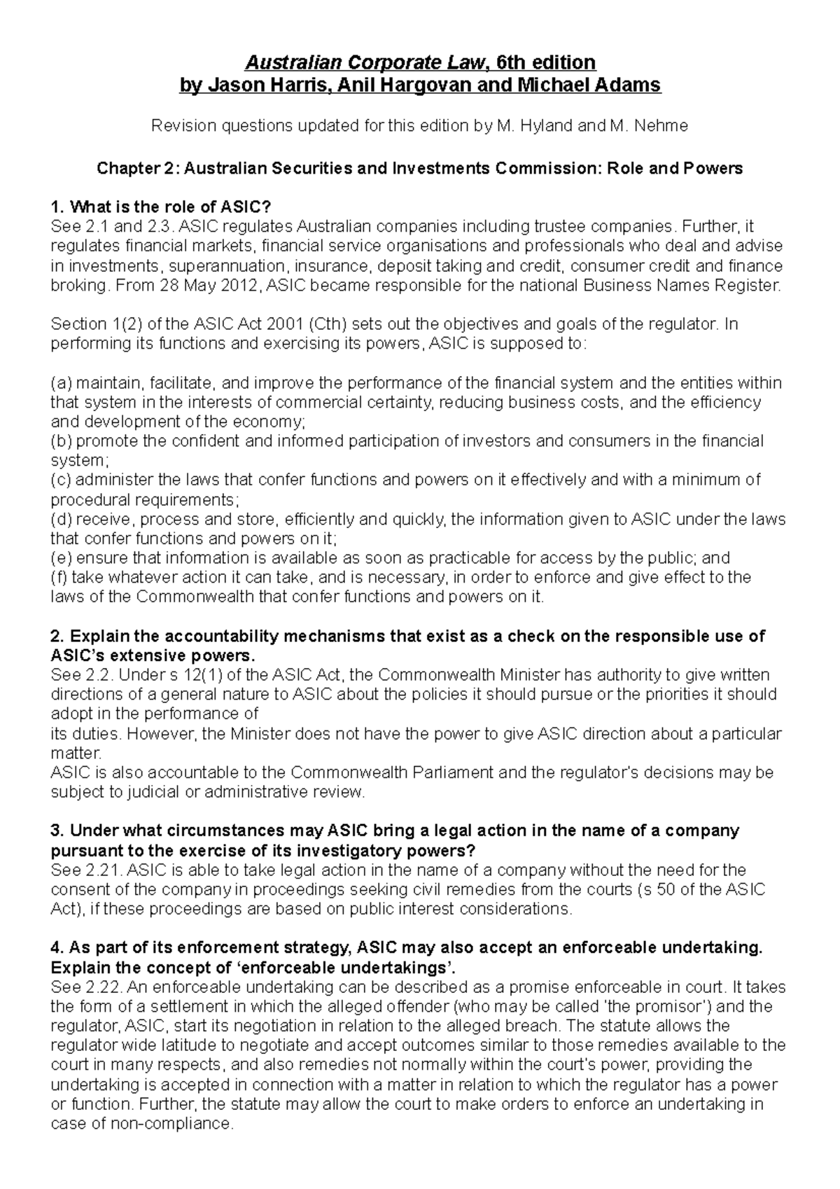Questions Solutions Ch2 Australian Securities and Investments ...