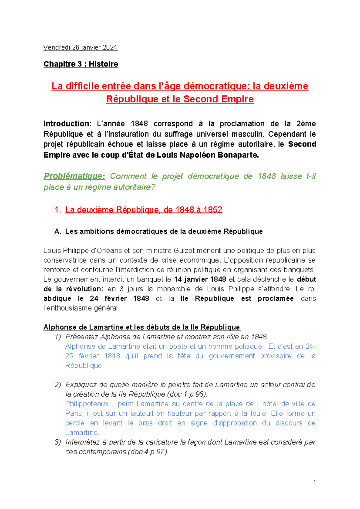 Histoire Chapitre 3 La difficile entrée dans l’âge démocratique la ...