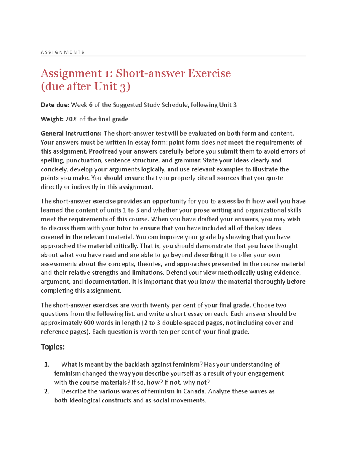 Assignment 1 Poli Outline A S S I G N M E N T S Assignment 1 Short assignment-1-poli-outline-a-s-s-i-g-n-m-e-n-t-s-assignment-1-short