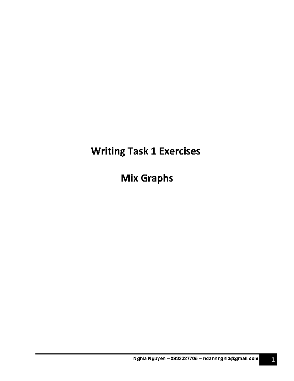Mix Graphs - Writing Task 1 Exercises Mix Graphs Table of Contents Land ...