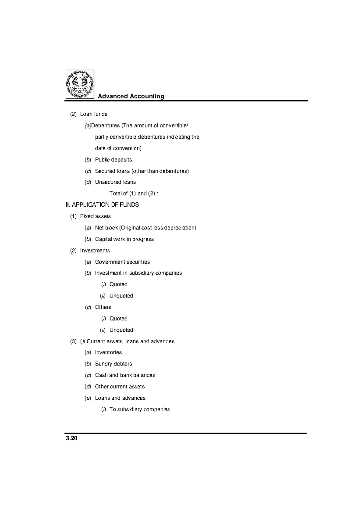 Advanced Accounting- Application OF Funds - Advanced Accounting (2 ...