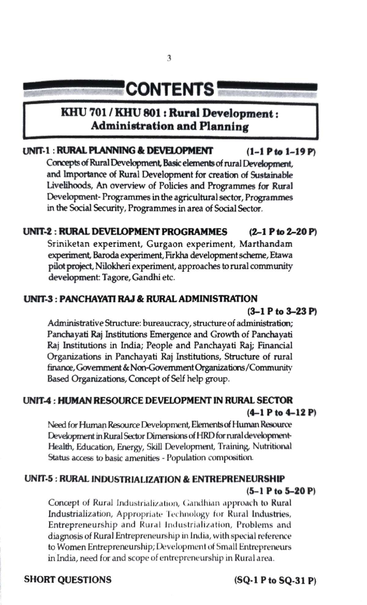 Rural Development - (1-1 P to 1-19 P) UNIT-2:RURAL ...