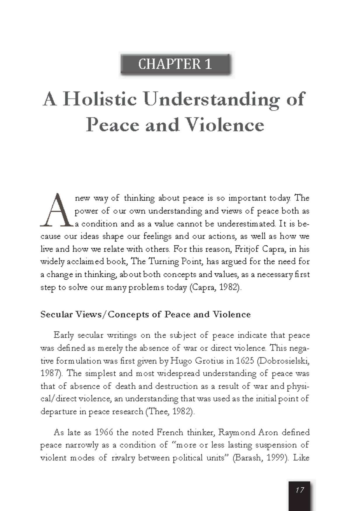 Holistic Understanding of Peace and Violence - PEACE EDUCATION: A ...