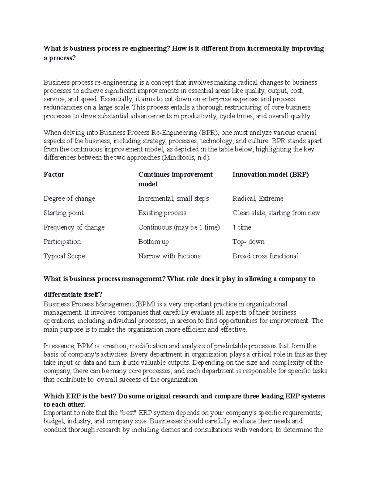 Bus 5114 D-6 - diss unit 6 - What is business process re engineering ...