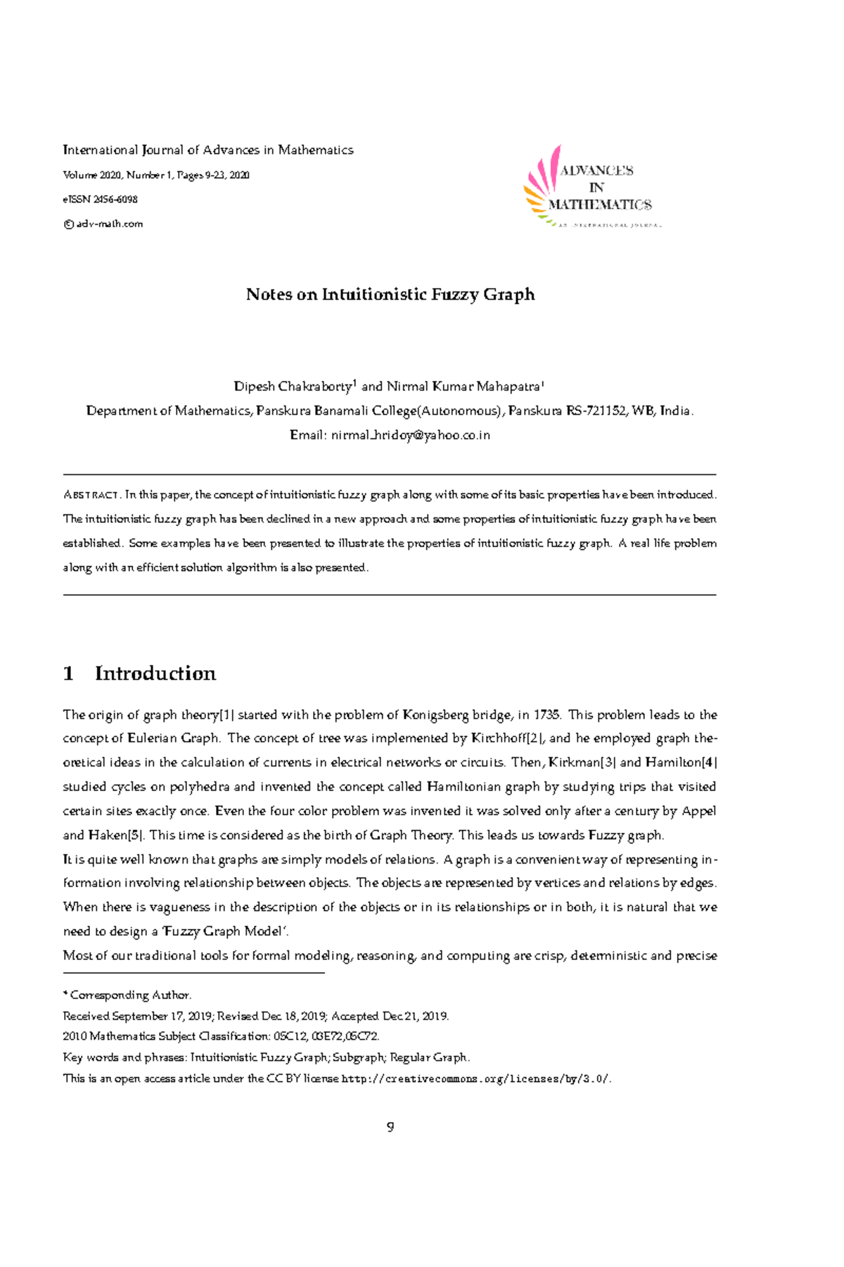 Notes On Intuitionistic Fuzzy Graphs And Its Properties In Different