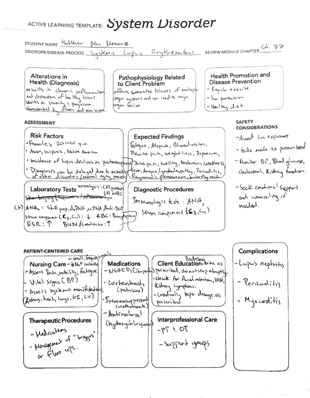 active learning template - NRSG 250 - Studocu