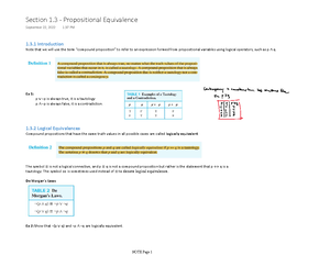 Section 1.2 - Application of Propositional Logic - 1.2 Translating ...