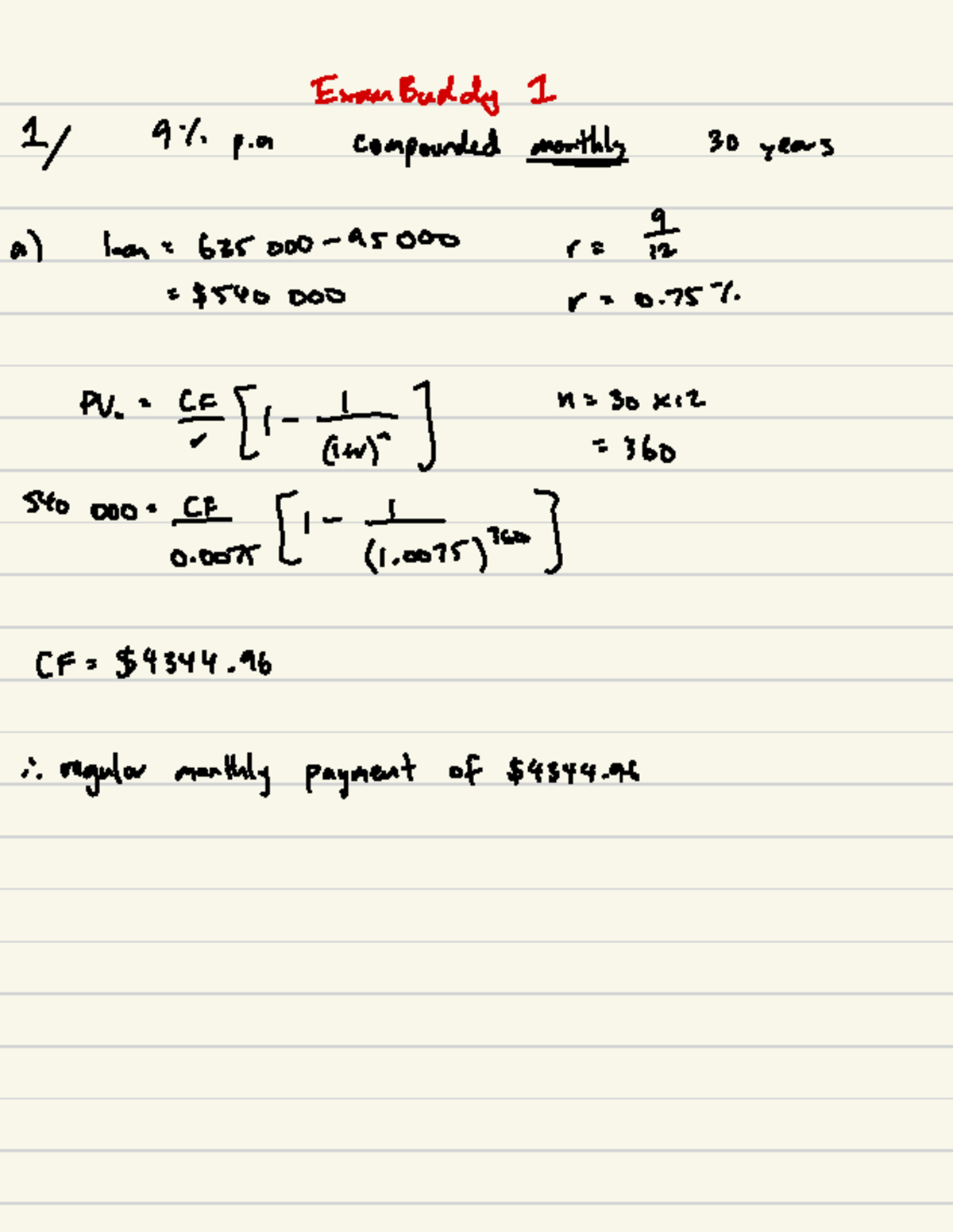 Exam Buddy 1 - Exam Buddy 1 1 9 % p. a compounded thly 30 years & a ...