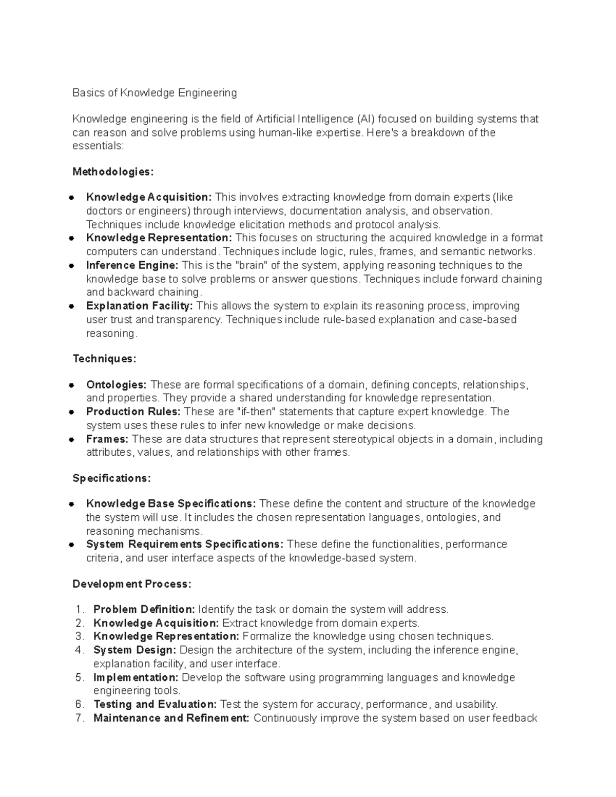 Basics of knowledge engineering that are used met - Basics of Knowledge ...