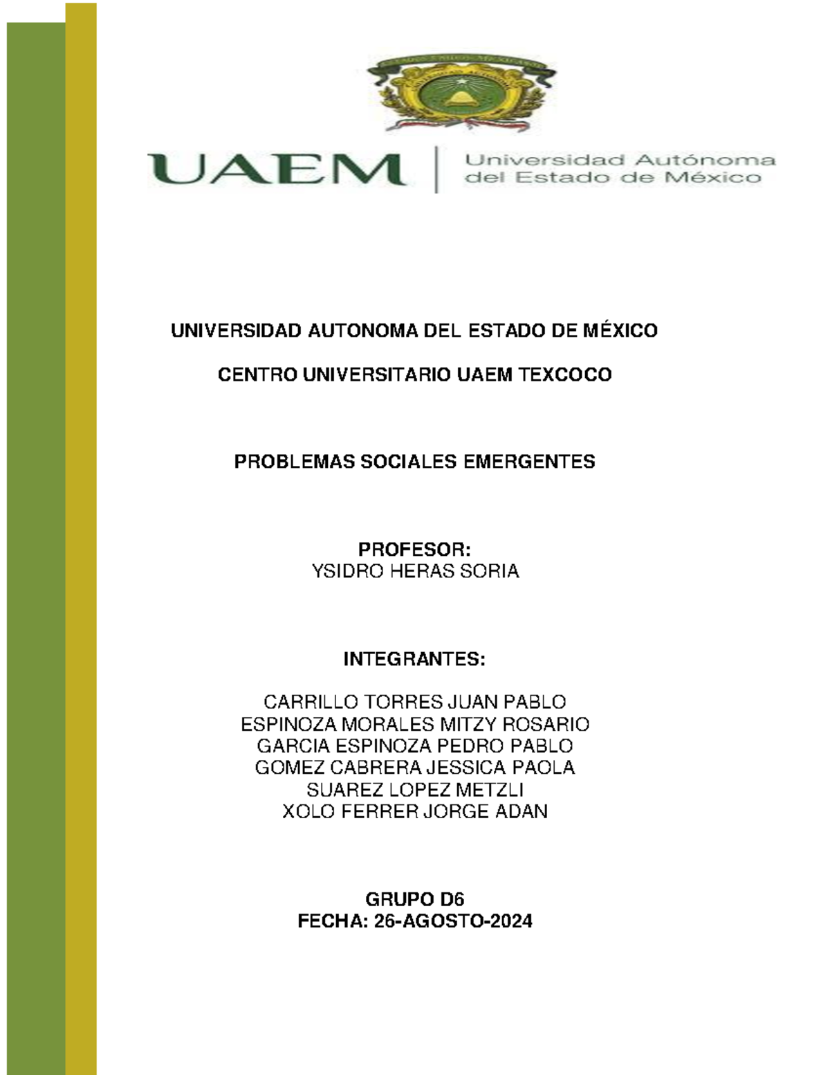 Exposicion - TEMAS CONTROVERSIALES - UNIVERSIDAD AUTONOMA DEL ESTADO DE ...