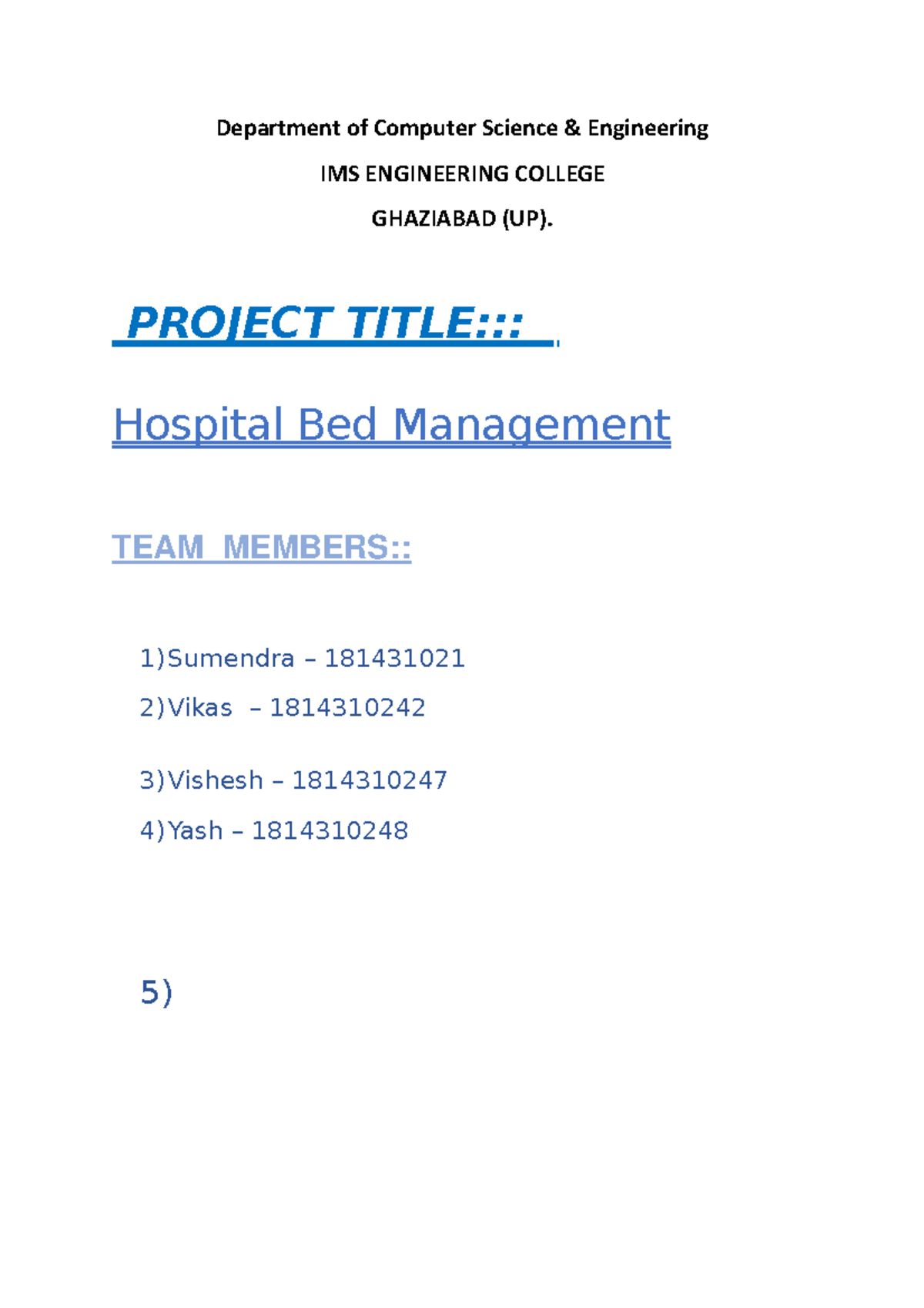 SRS Project - Department of Computer Science & Engineering IMS ...