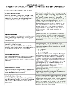 Concept Map Assignment Worksheet V2 - NIGHTINGALE COLLEGE DIRECT ...