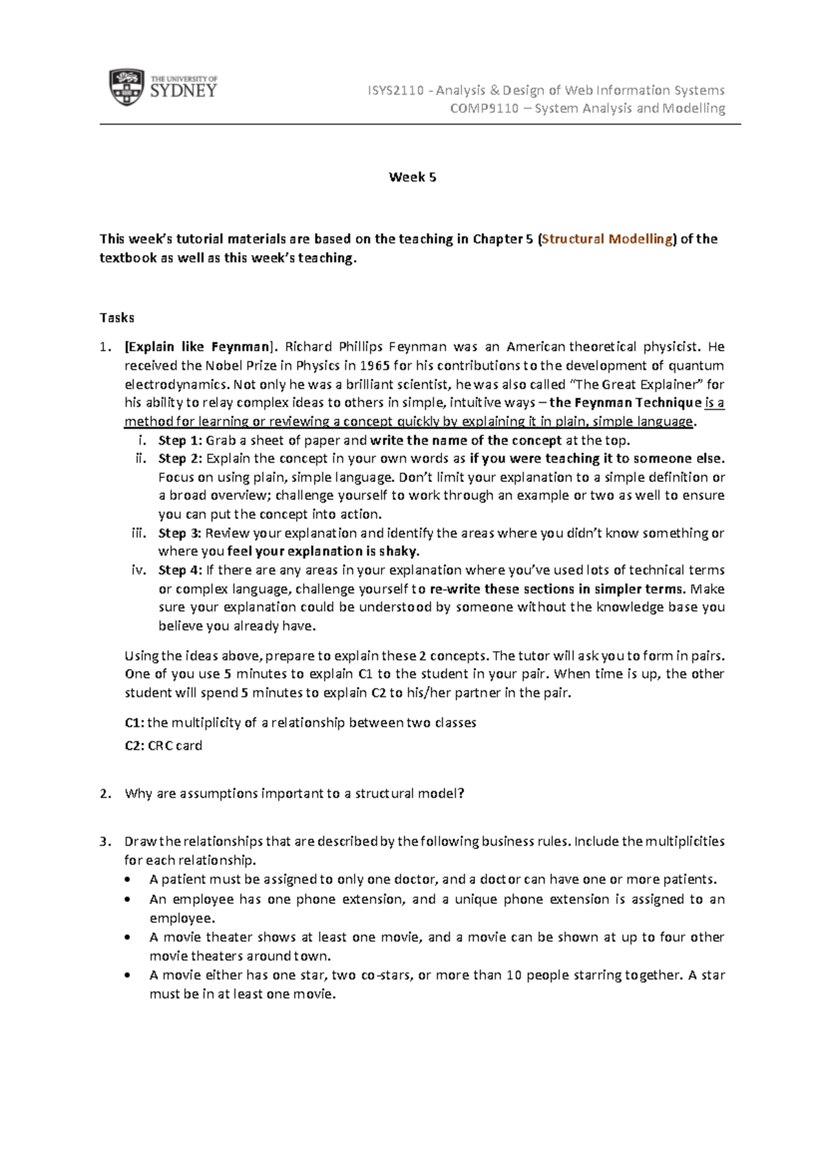 Week05- Tute - tutorial lesson week 5 for math - COMP9110 – System ...