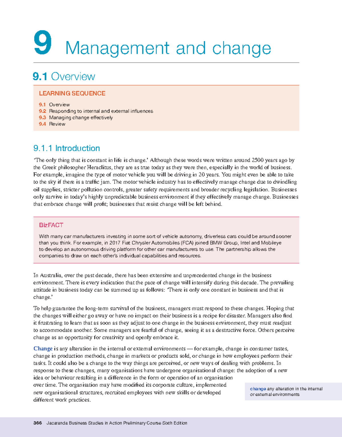 C09Management And Change - 9 Management and change 9 Overview ...