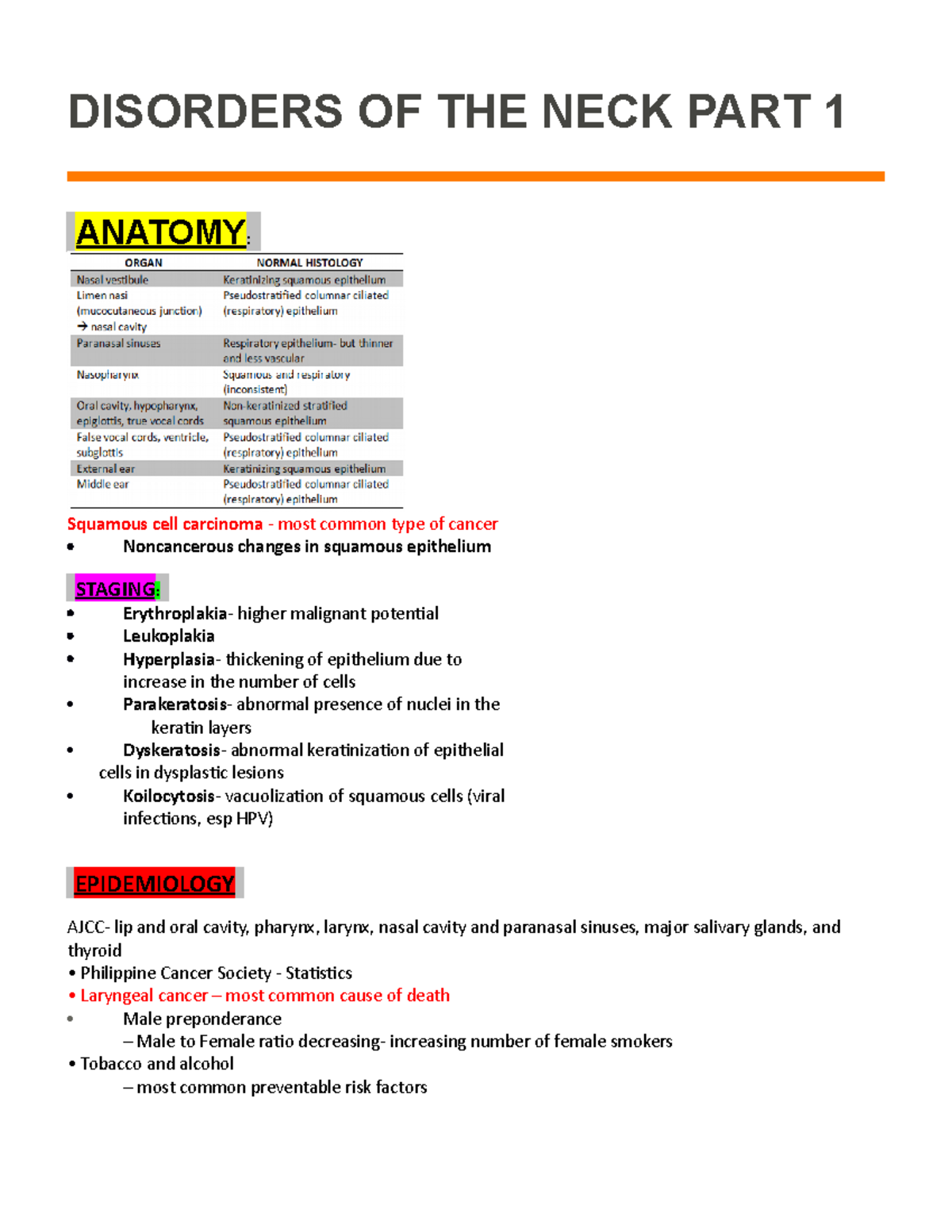 Disorders OF THE NECK PART 1 - DISORDERS OF THE NECK PART 1 ANATOMY ...