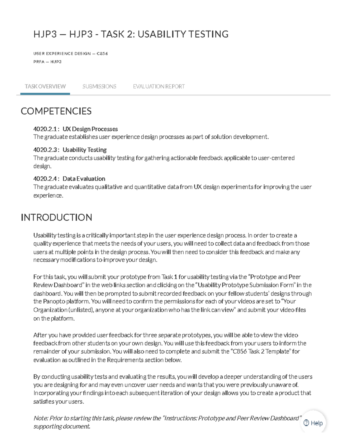 C856 Task 2 WGU Performance Assessment Rubric - HJP3 — HJP3 - TASK 2 ...