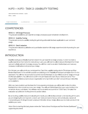 C856 Task 1 WGU Performance Assessment Rubric - HJP3 — HJP3 - TASK 1 ...