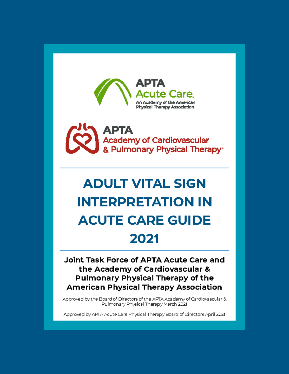 Joint Vital Sign Booklet - ADULT VITAL SIGN INTERPRETATION IN ACUTE ...