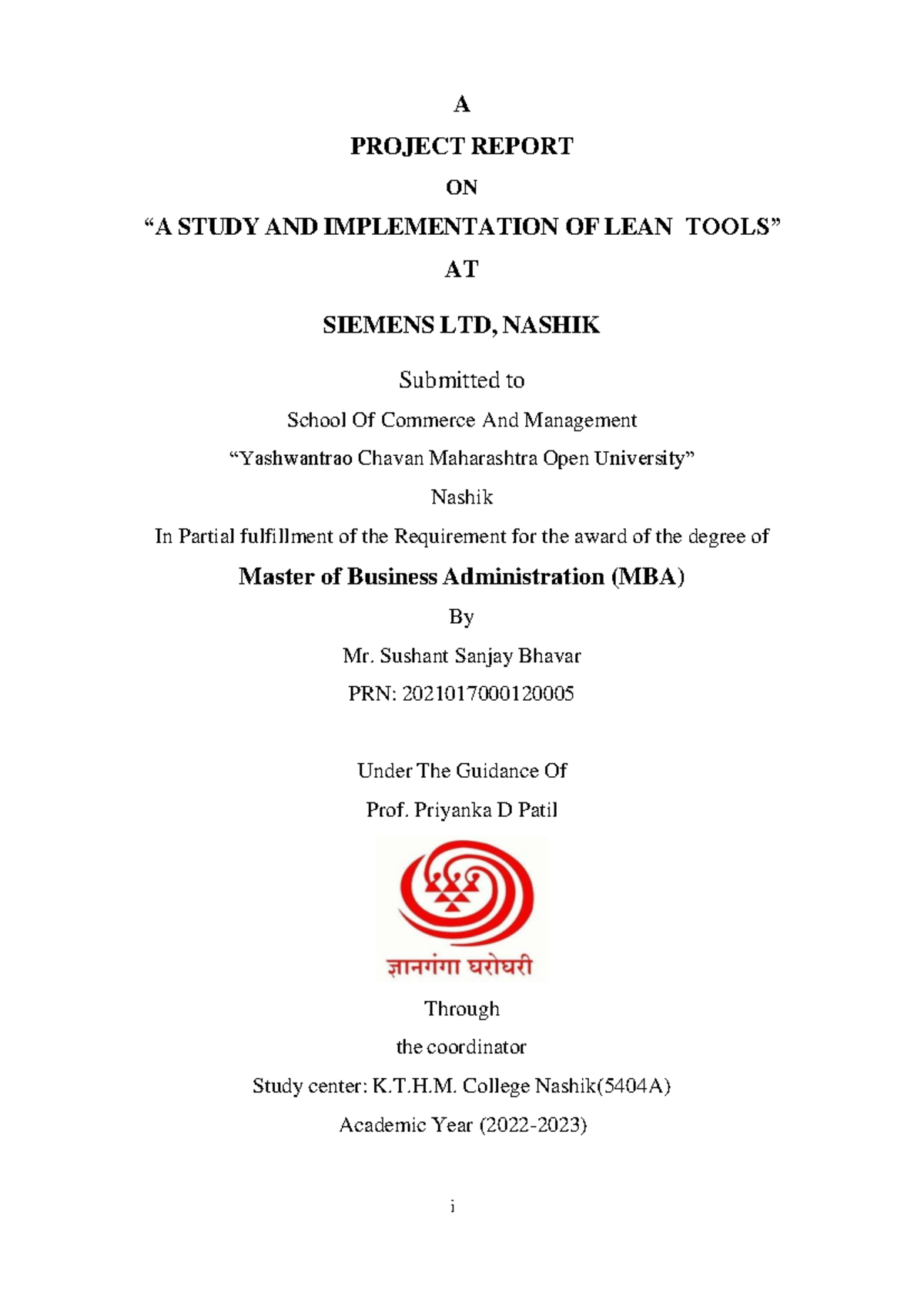 Ycmou Final Project Report (Sushant Bhavar) - i ####### A ...