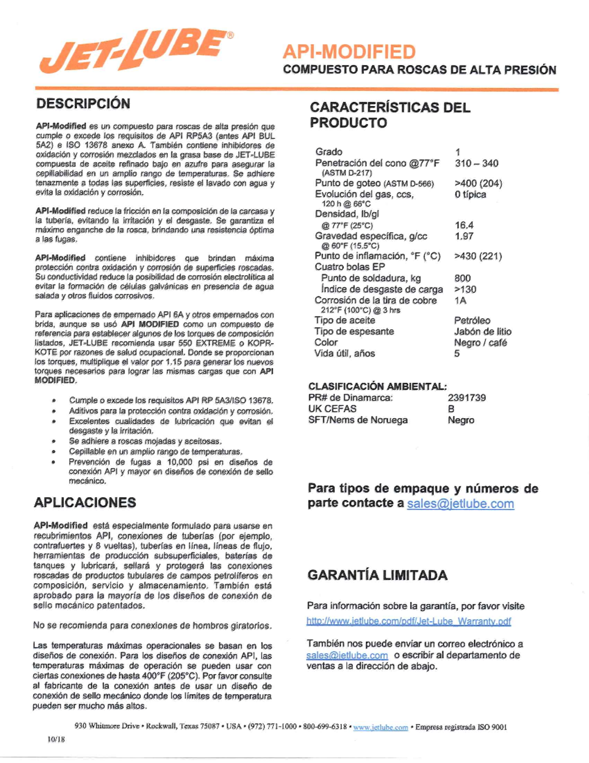 MSDS API Modified - MSDS - COMPUESTO PARA ROSCAS DE ALTA PRESIÓN ...