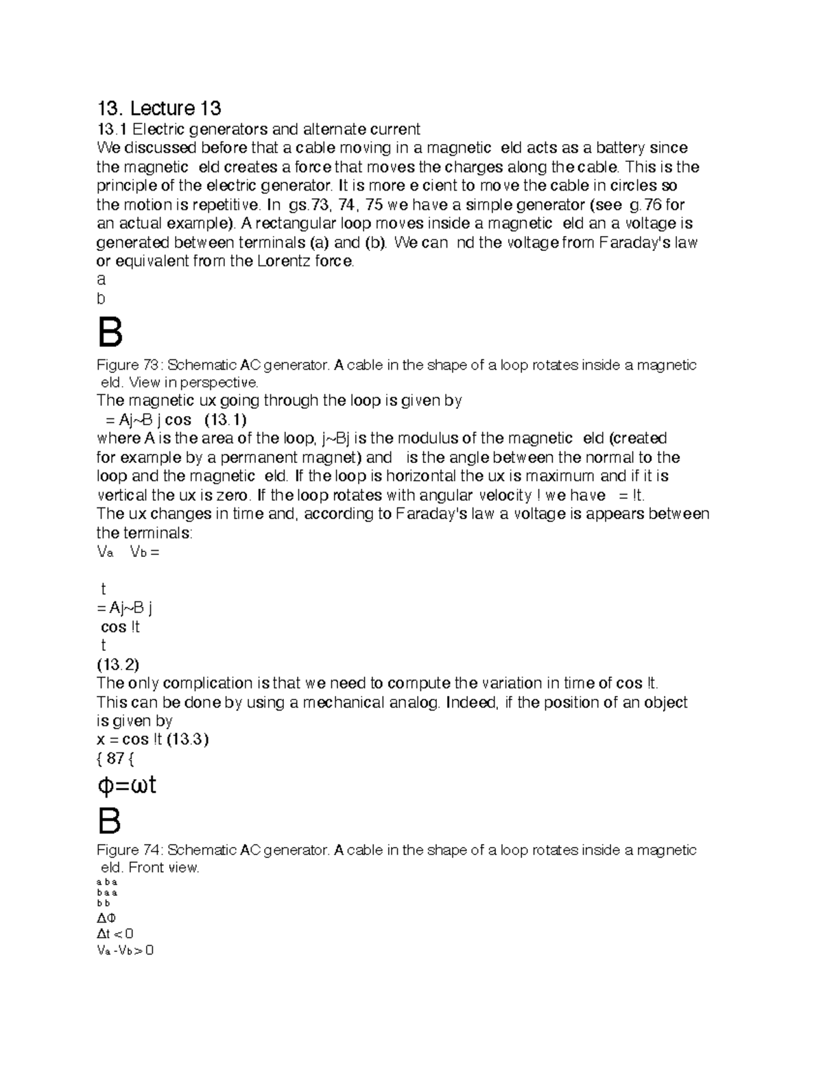 Phys 13 - physics lecture 13 class notes - 13. Lecture 13 13 Electric ...
