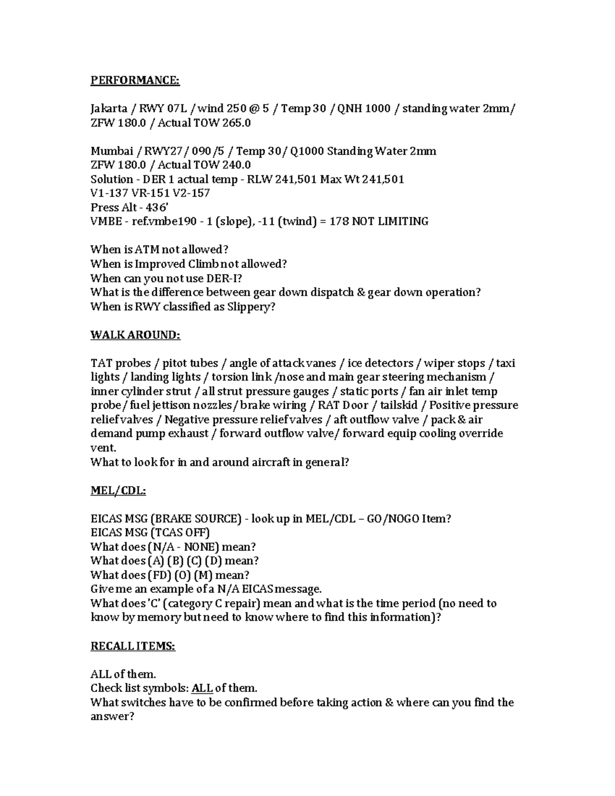 GACA Oral Prep for aviation - managerial accounting - Studocu