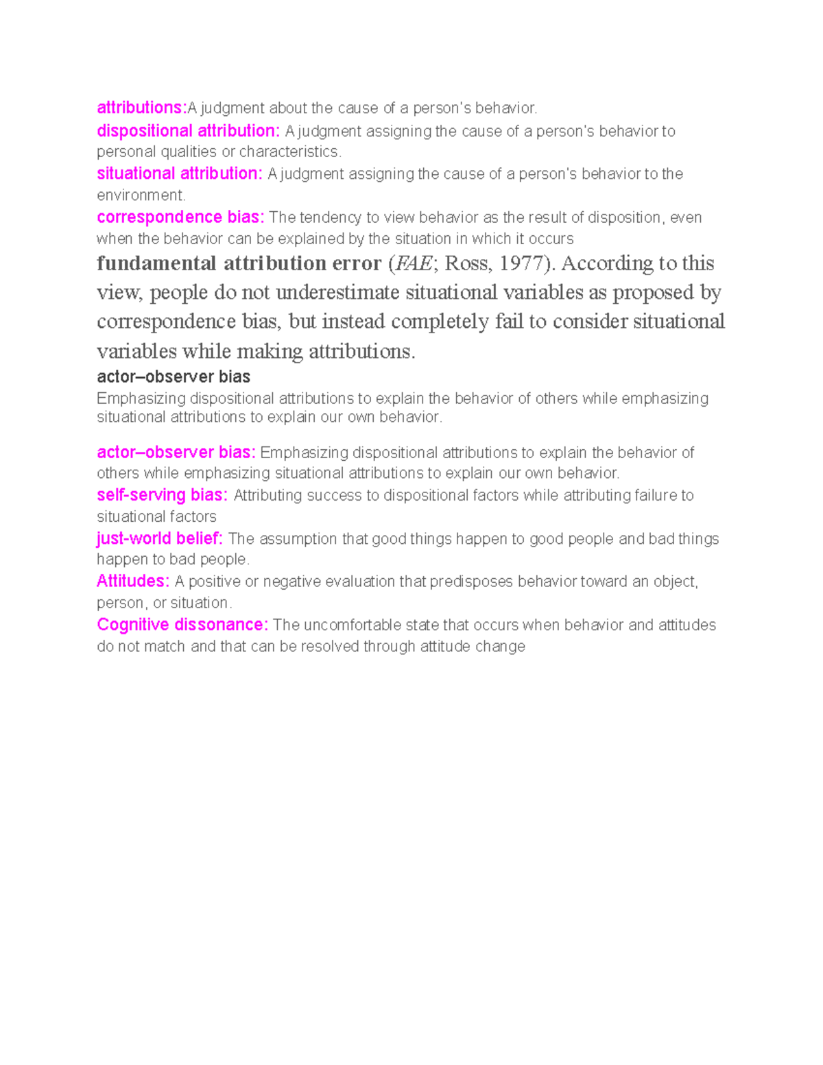 Part 10 - part 10 - attributions:A judgment about the cause of a person ...