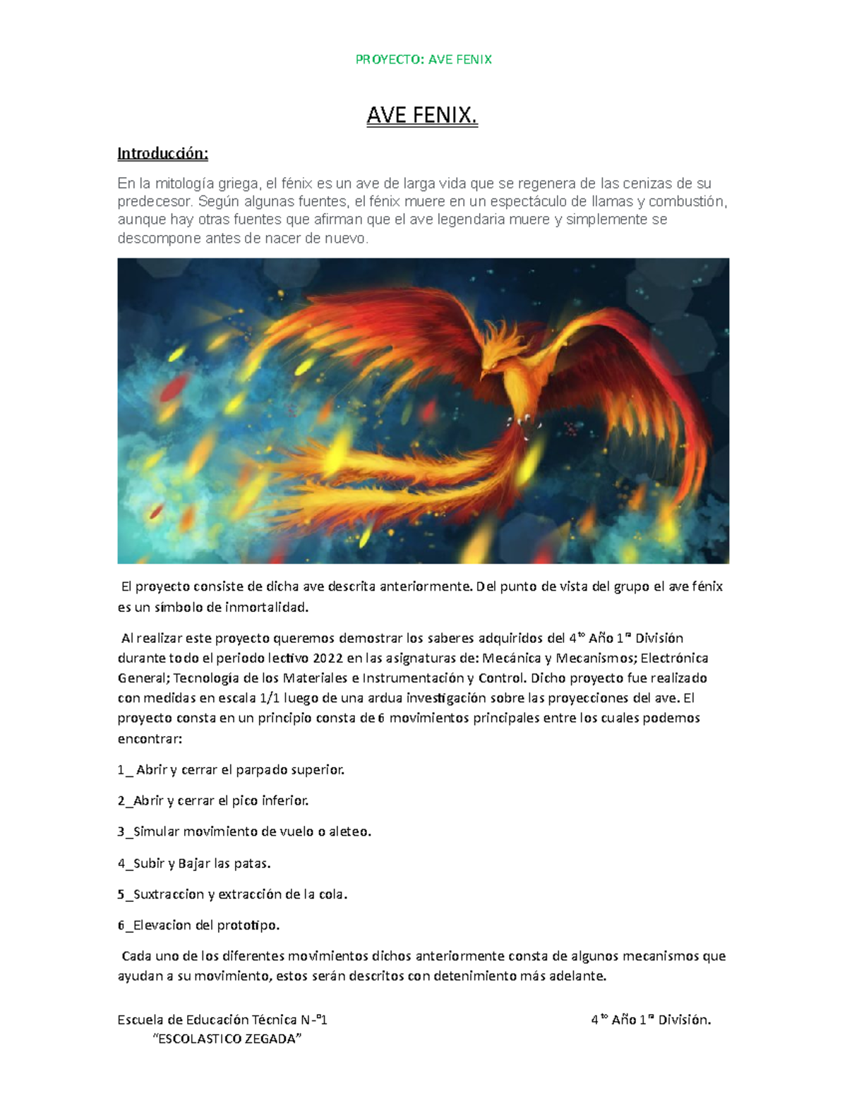 DOC-20221205-WA0009. - AVE FENIX. Introducción: En la mitología griega, el fénix es un ave de ...