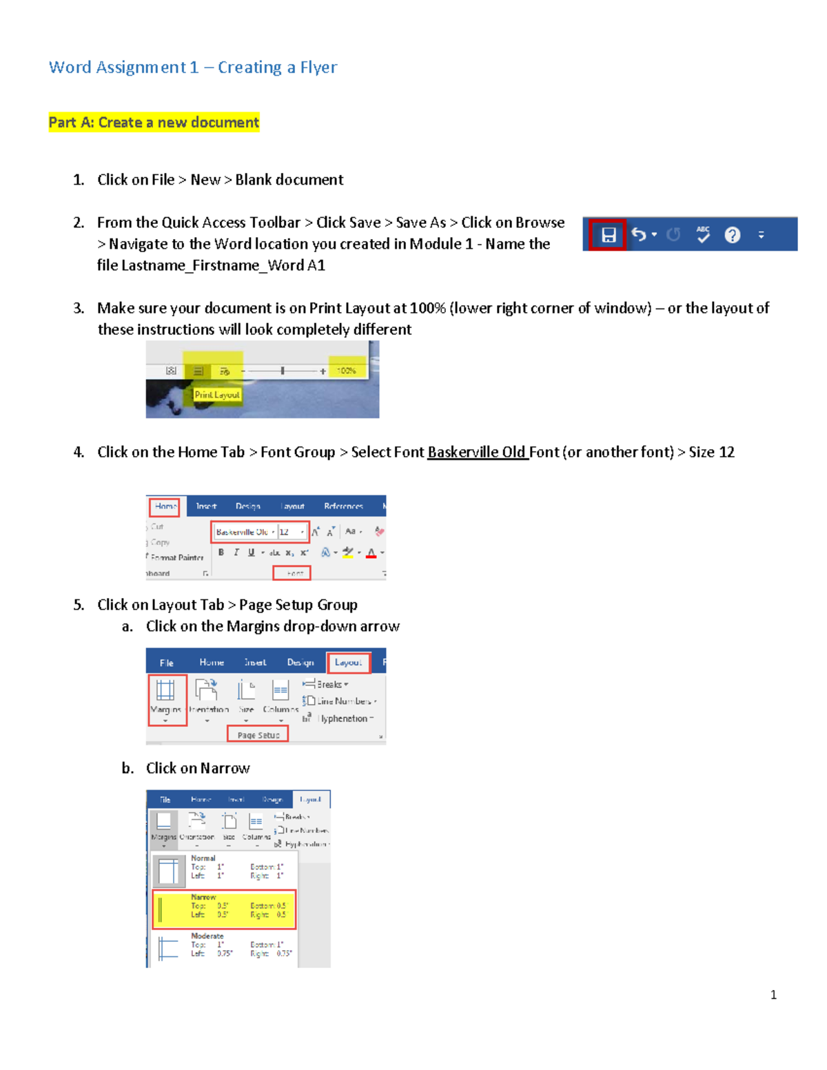 Word Assignment 1 Instructions - ϭ Woƌd AssigŶŵeŶt ϭ – CƌeatiŶg a FlLJeƌ - Studocu