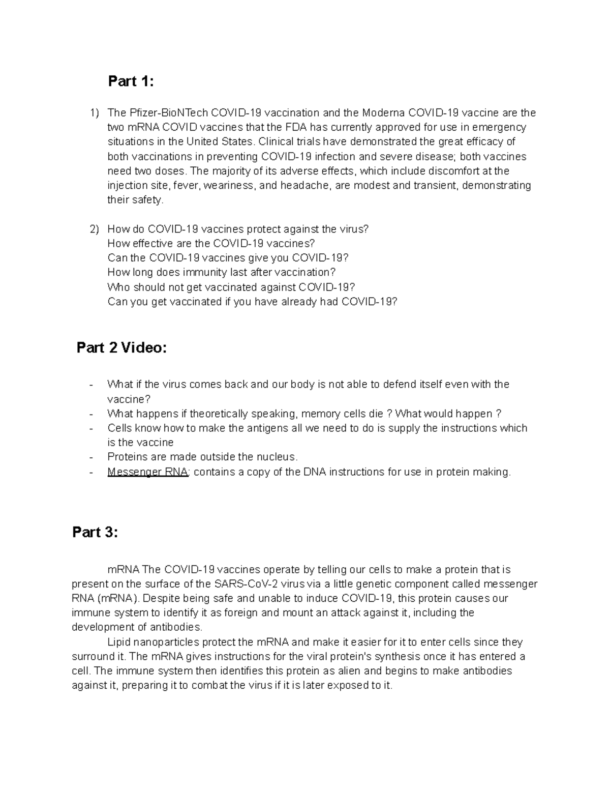 Video How do m RNA Covid Vaccines Work - Part 1: The Pfizer-BioNTech ...