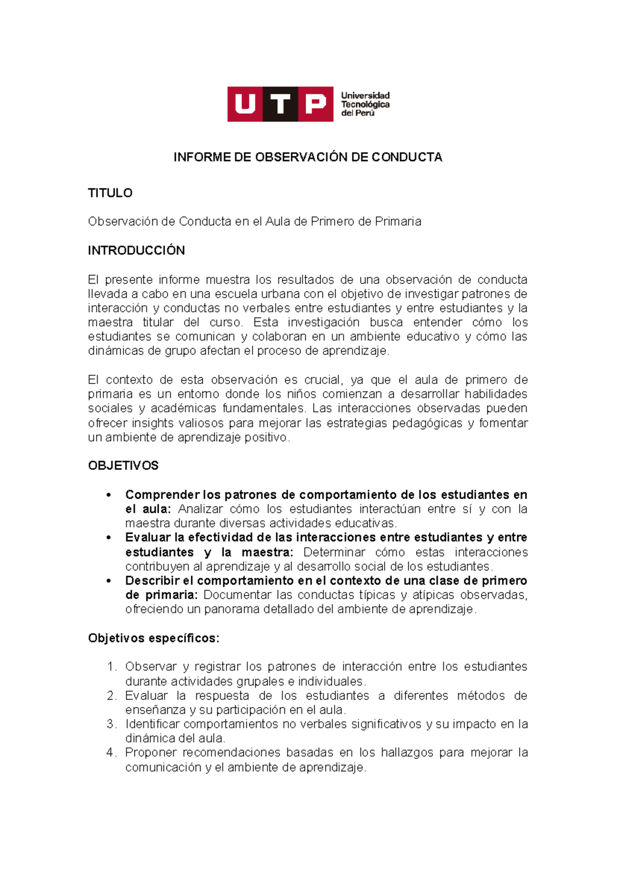 (AC-S18-IF) INFORME FINAL / INFORME FINAL DE OBSERVACION DEL ...