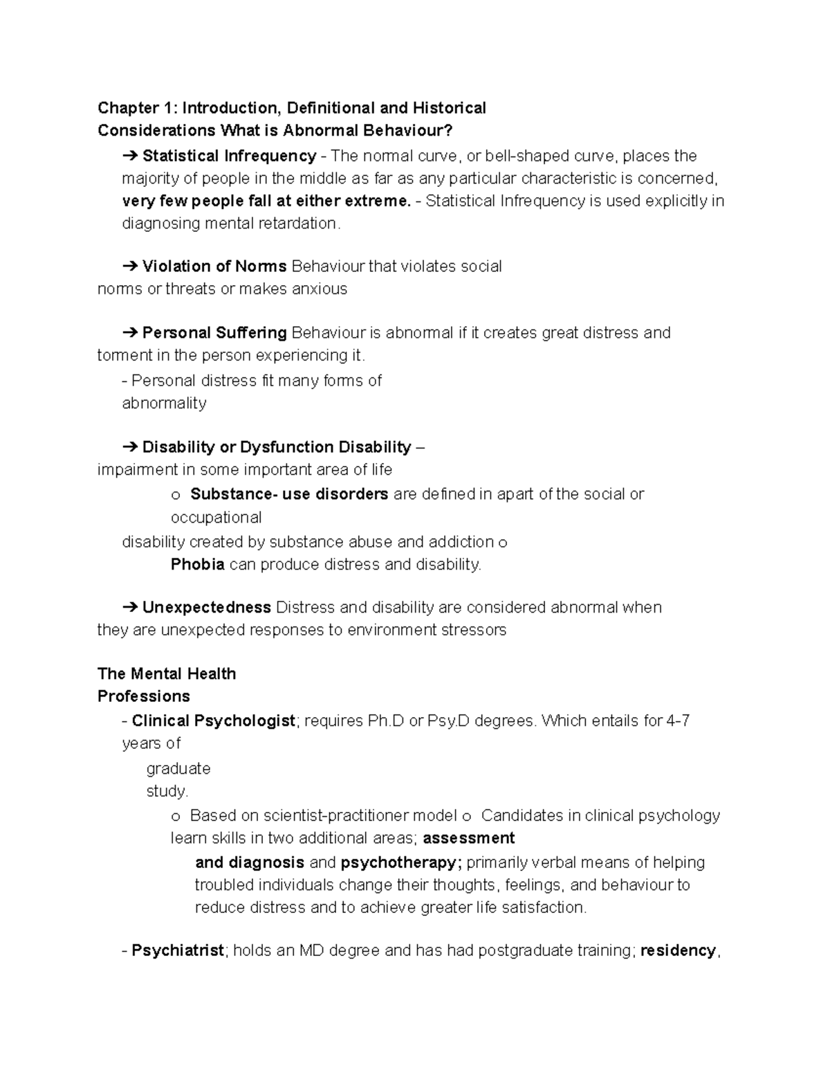 Textbook Notes - Chapter 1: Introduction, Definitional and Historical ...
