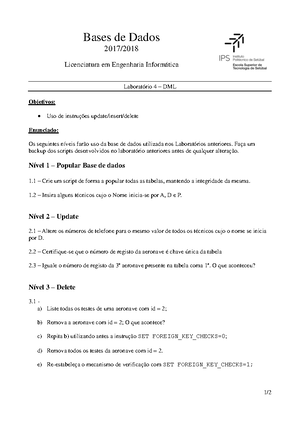 Relatorio bd - asddsa - BASE DE DADOS LEI Projeto de Base de Dados Ano letivo 2021/ Data de ...