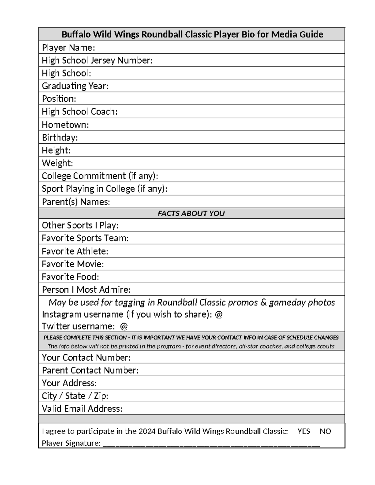 2024 RBC Player Bio Sheet - Buffalo Wild Wings Roundball Classic Player ...