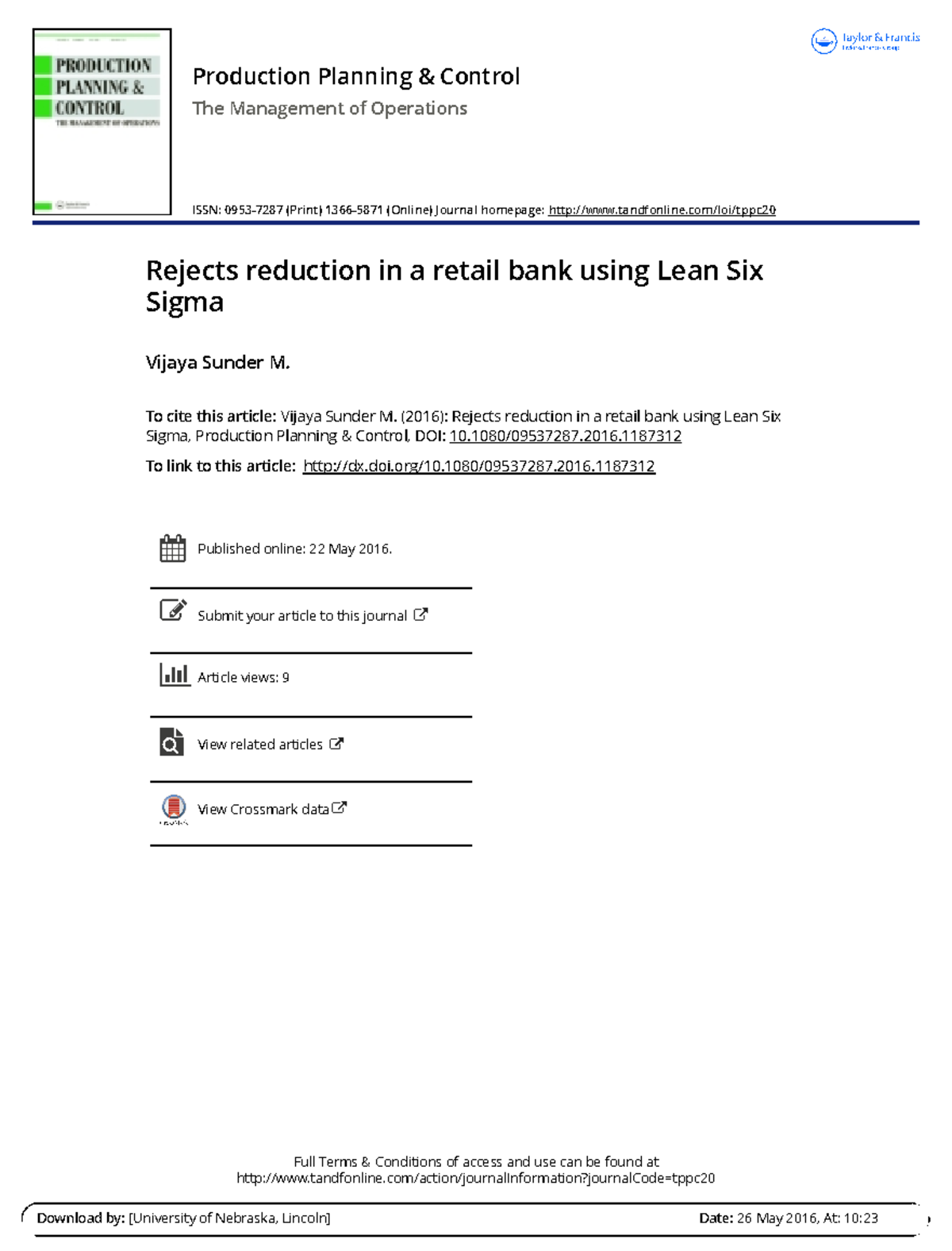 Reject reduction in a retail bank Lean Six Sigma - Full Terms ...