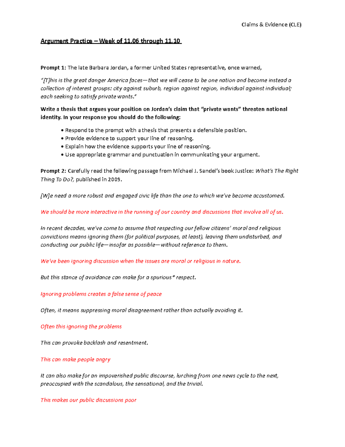 BW Q2 Week 4 Argument Practice - Argument Practice – Week of 11 through ...