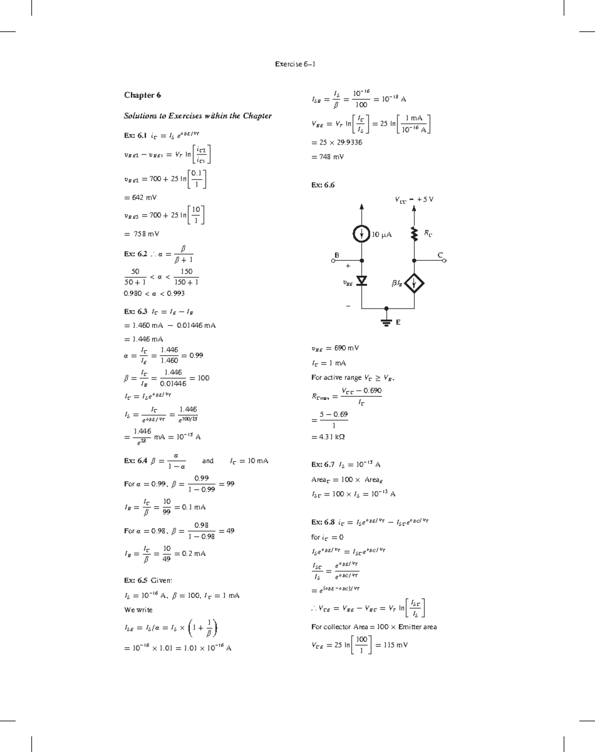 Chapter 6 Solutions Exercise 6 Chapter 6 Solutions To Exercises