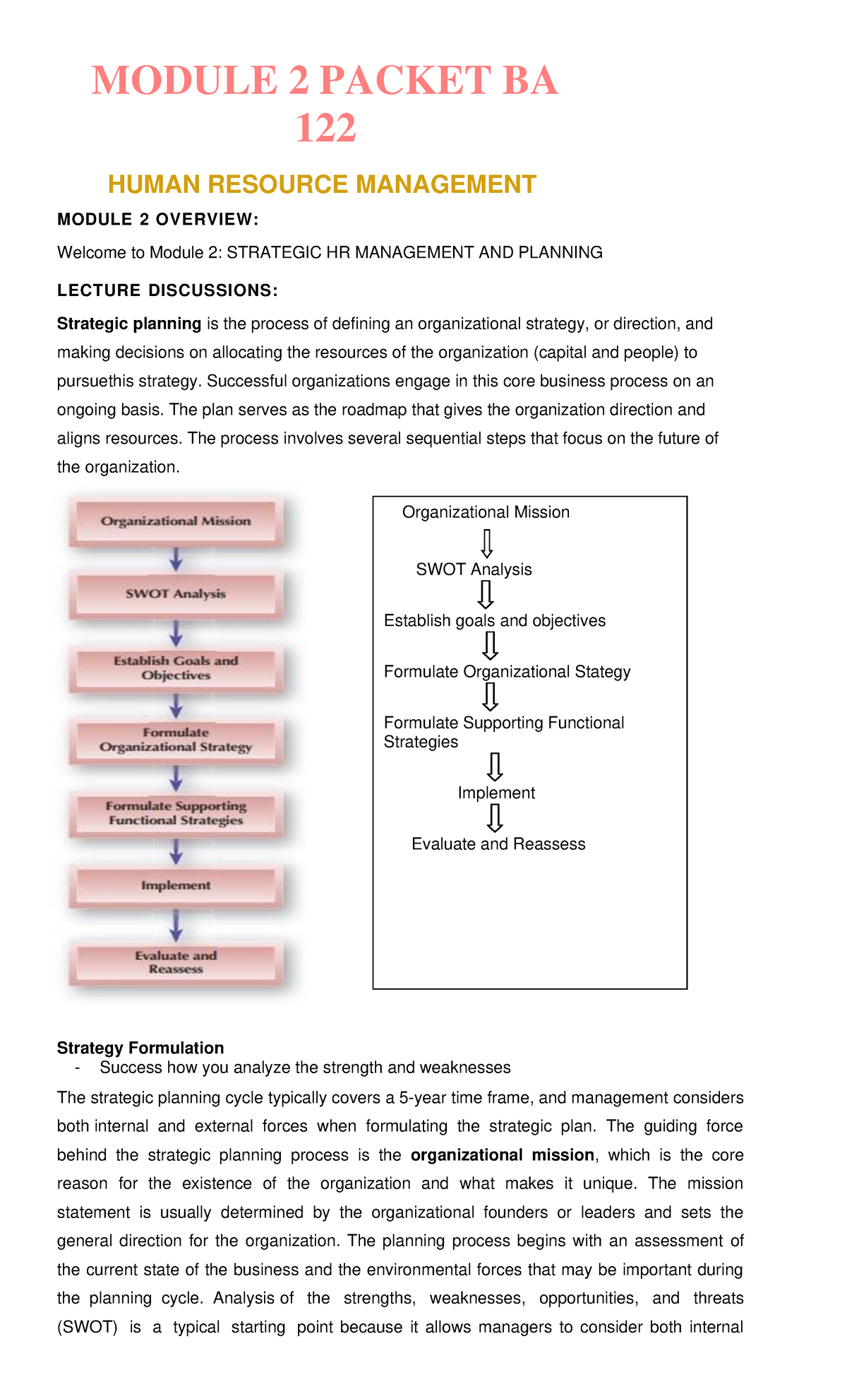 Module 2 Packet BA 122-edit - MODULE 2 PACKET BA 122 HUMAN RESOURCE ...