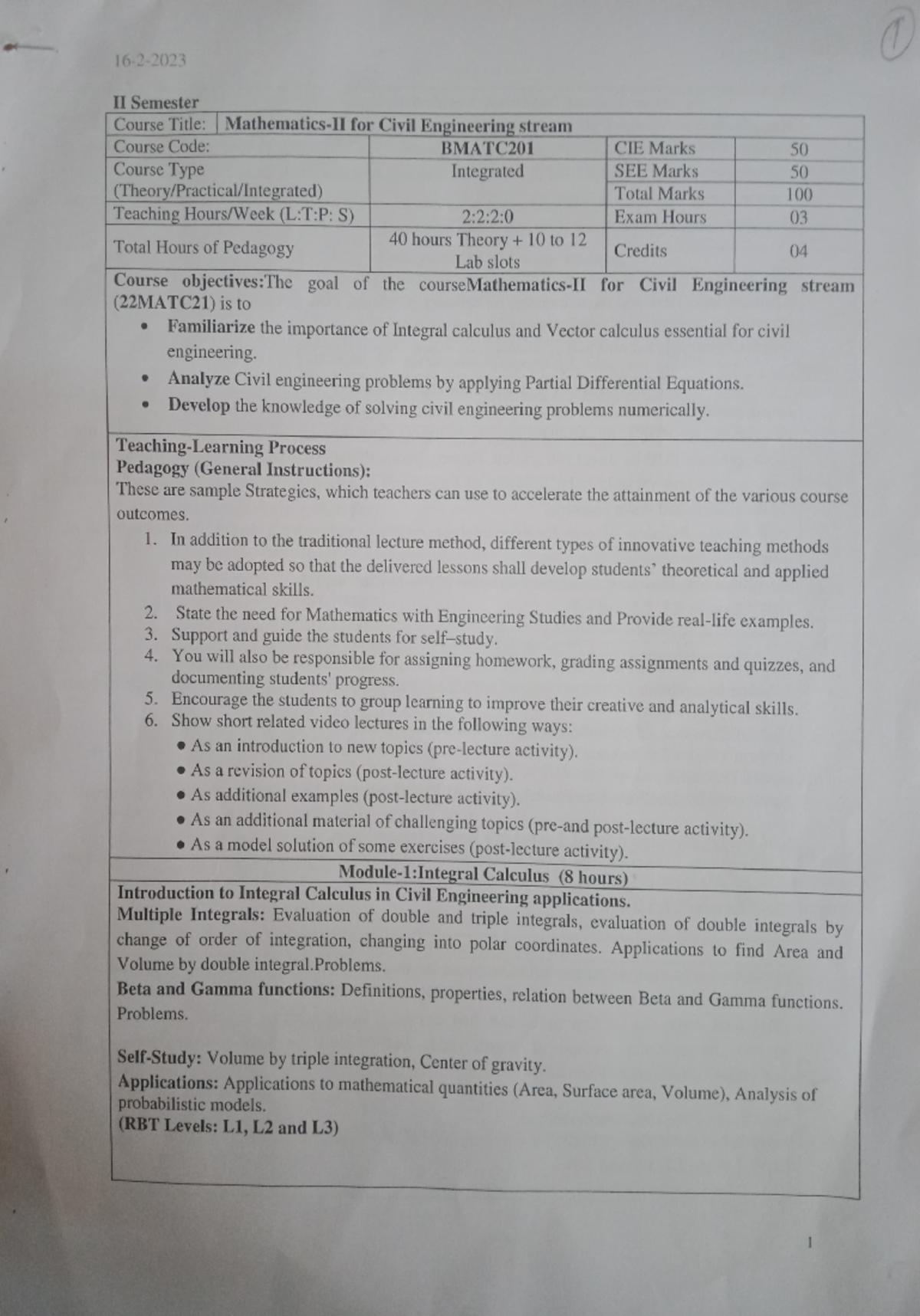 Maths syllabus - 16-2- IISemester Course Title: Mathematies-II for ...