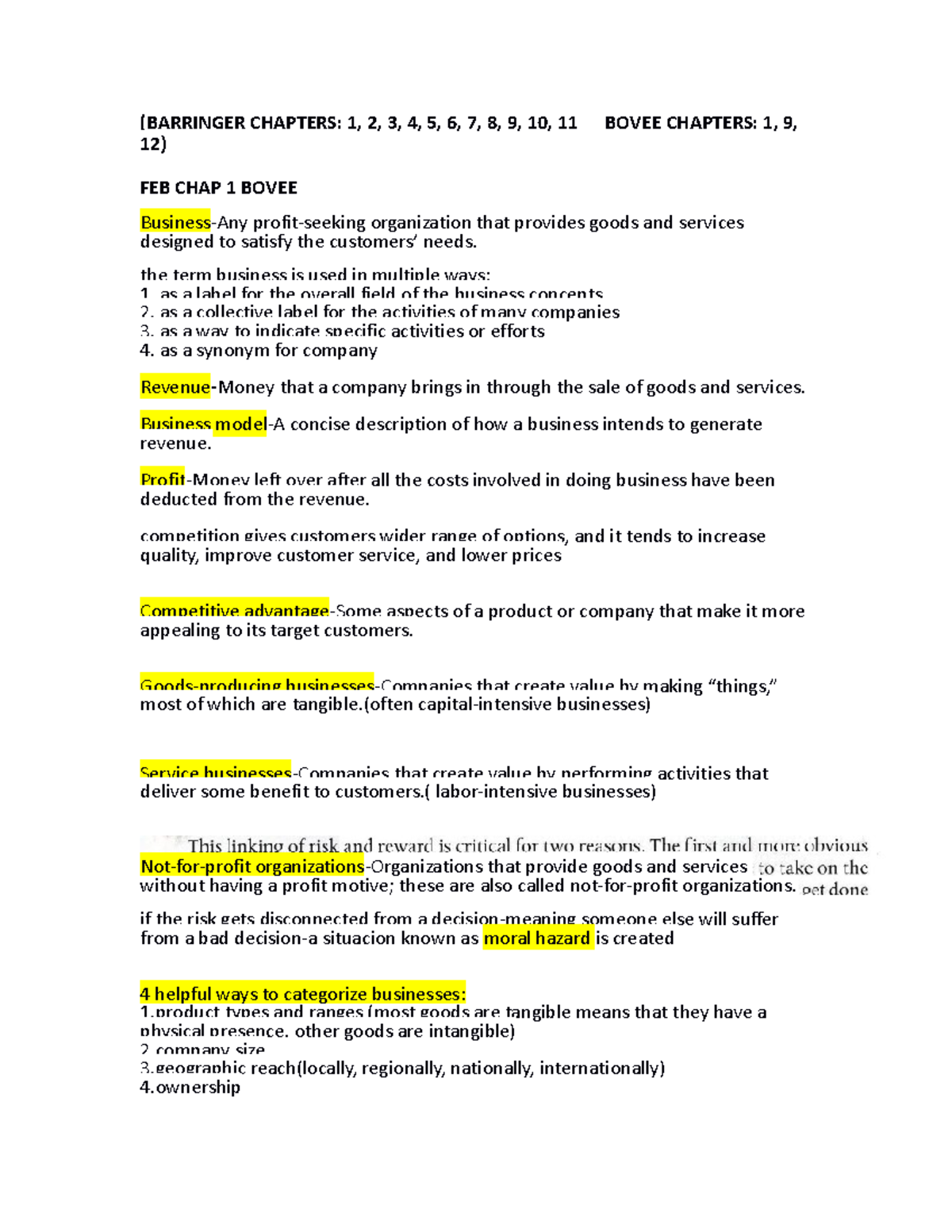 FULL-FEB - (BARRINGER CHAPTERS: 1, 2, 3, 4, 5, 6, 7, 8, 9, 10, 11 BOVEE CHAPTERS: 1, 9, 12) FEB ...