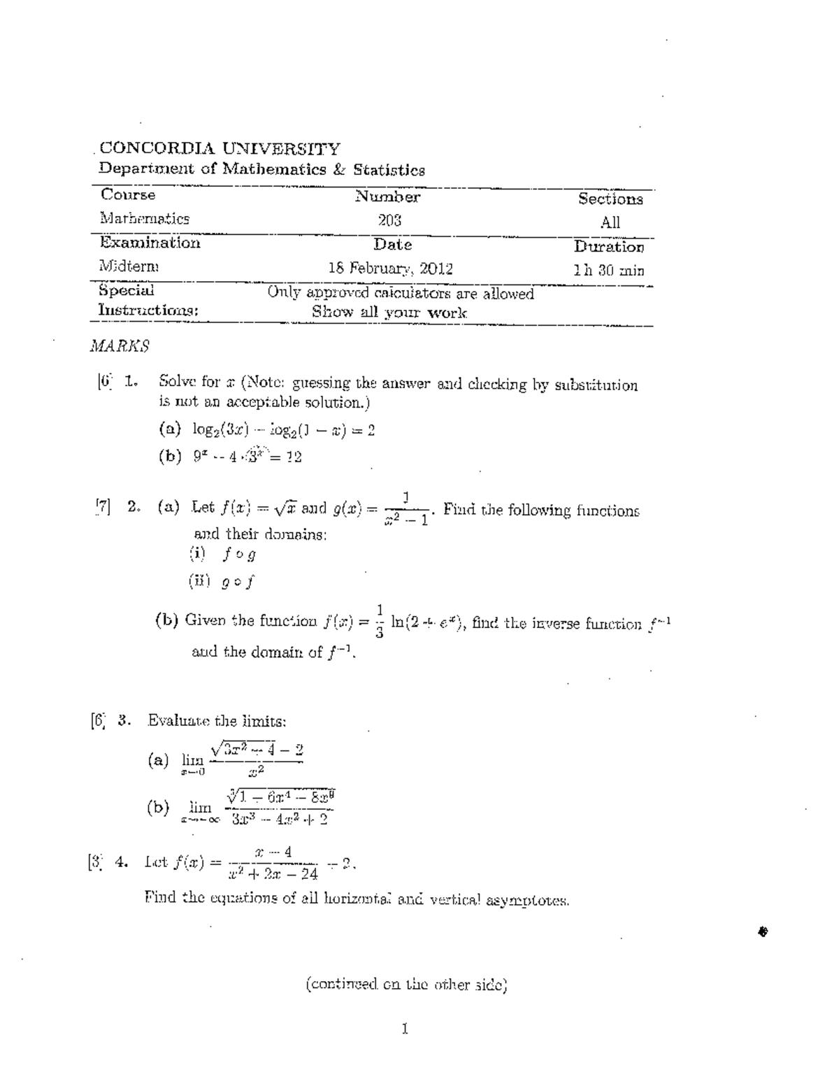 2012 Winter Midterm - MATH 203 - Studocu
