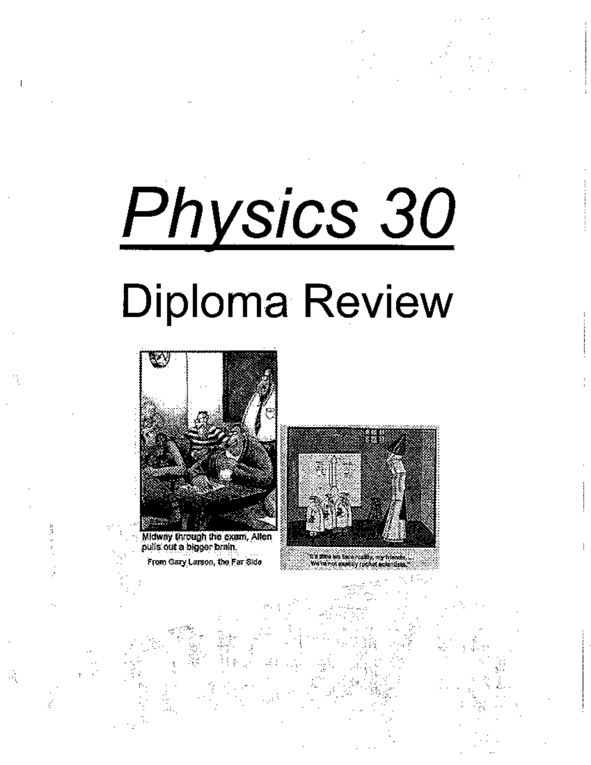 Course Review Physics 30 - Studocu